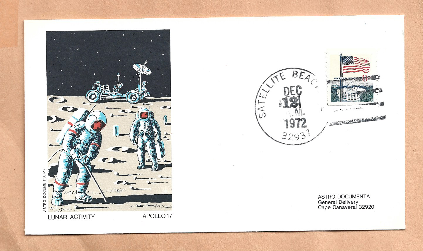 APOLLO 17 LUNAR ACTIVITY DEC 12,1972 SATELLITE BEACH FL ASTRO SPACE ...