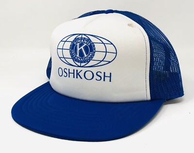 Vintage Kiwanis International Oshkosh Wisconsin Snapback Trucker Hat ...