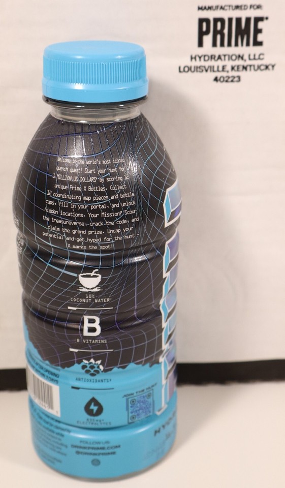 Prime X Hydration Drink Blue Holographic Label Sealed Quench Quest-1 ...