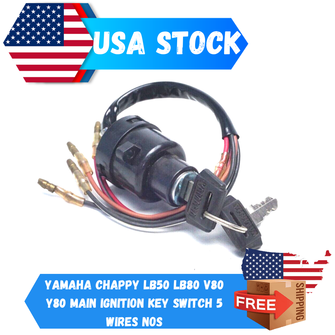YAMAHA CHAPPY LB50 LB80 V80 Y80 MAIN IGNITION KEY SWITCH 5 Wires NOS | eBay
