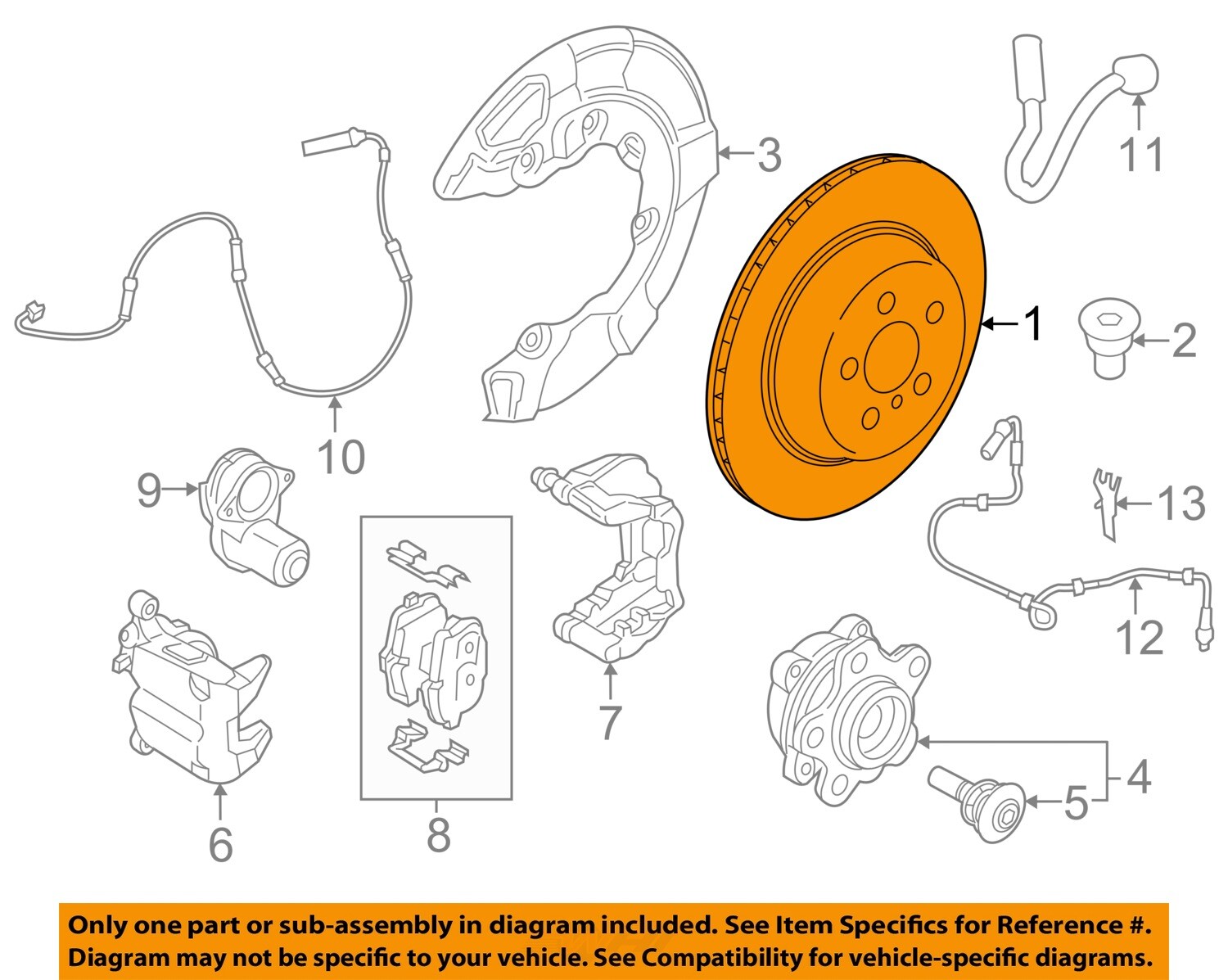 Genuine OEM Rear Disc Brake Rotor for BMW 34216860925 for sale online ...