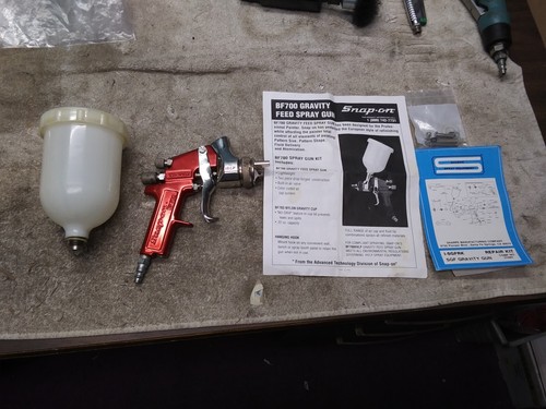 Snap On Tools Air Paint Spray Gun BF700 HVLP Red Painting Tool | eBay