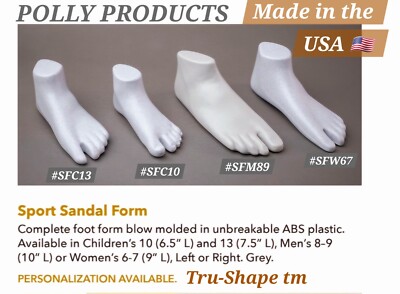 5 #SFM89 Tru-Shape tm Sandal Display Forms, 6.5"-10" Polly Products ...