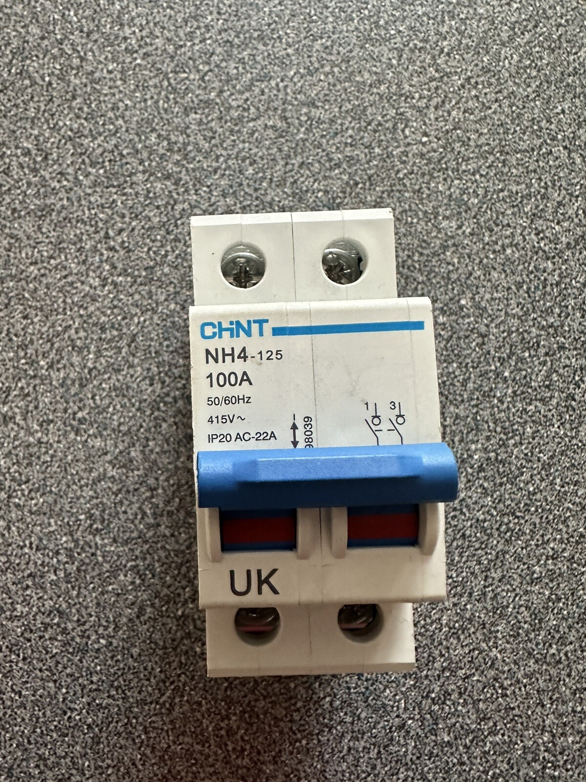 Chint NH4-125 100 AMP 2 (Double) Pole Mains | Grelly UK