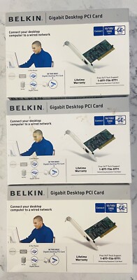 3 - BELKIN Gigabit Desktop PCI Card New In Box 10/100/1000 | eBay