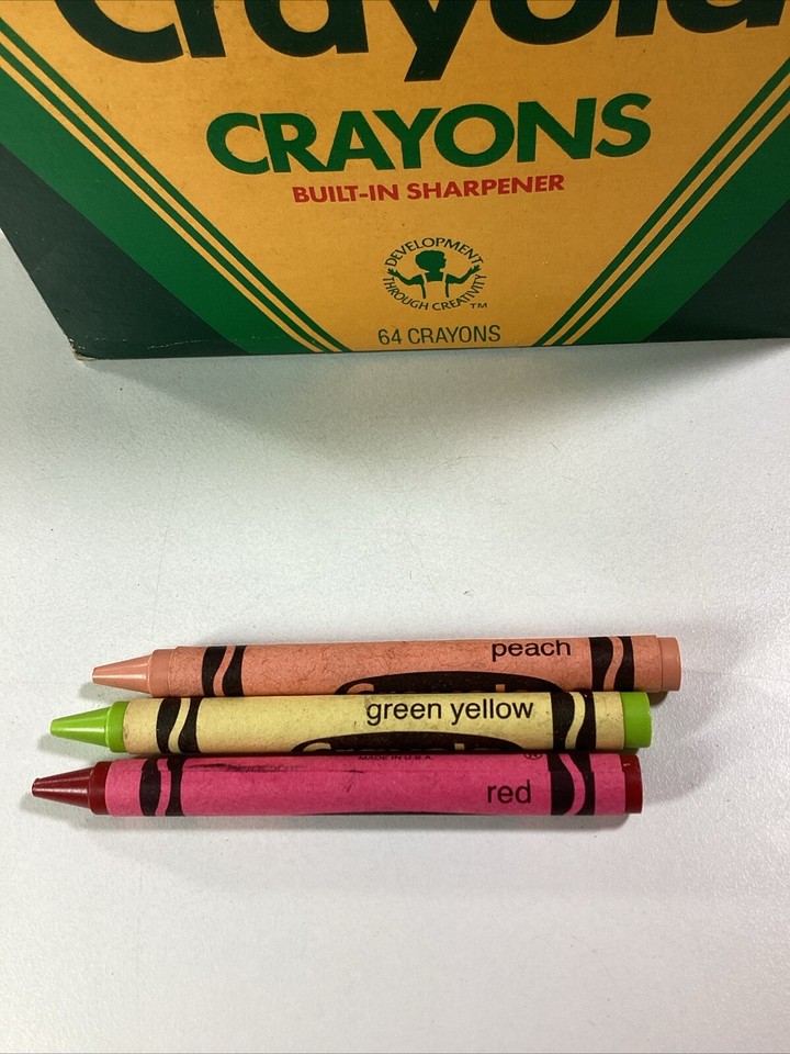 Crayola Crayons Built in Sharpener 64 Pack 1988 NOS Missing 1 Only 63 ...