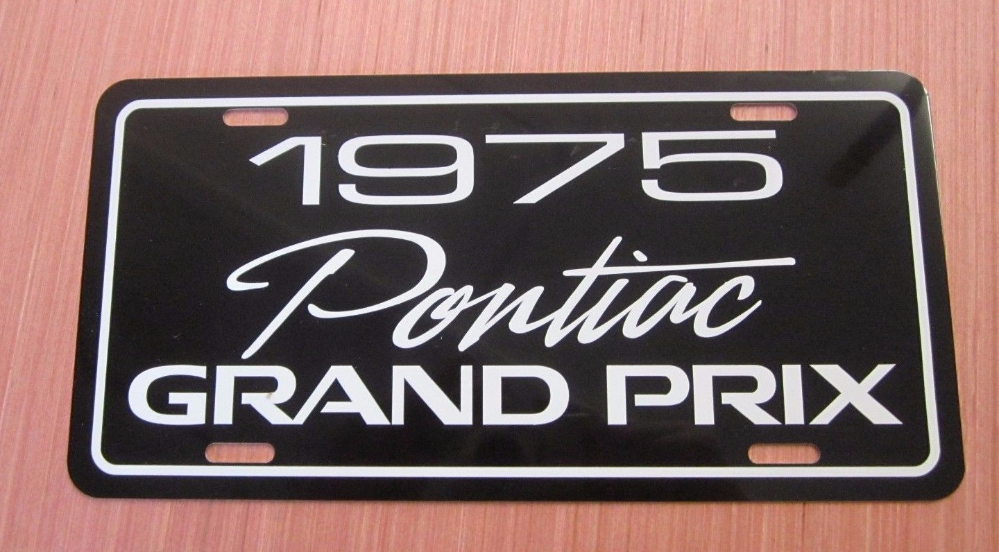 1975 Pontiac Grand Prix metal license car plate tag 75 GP | eBay