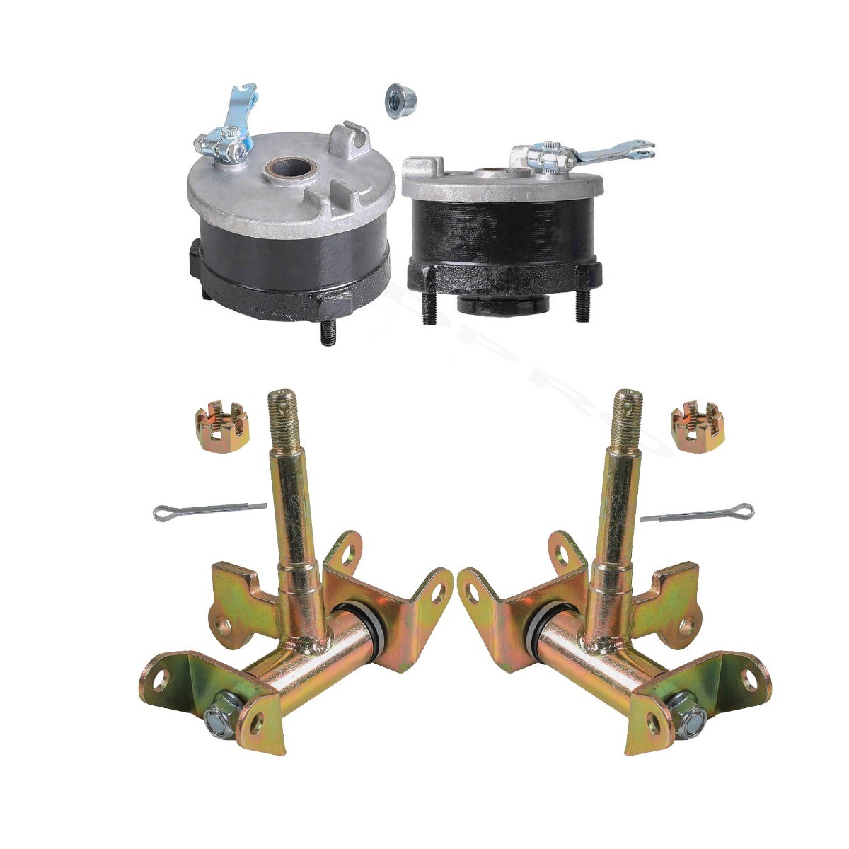 Front Steering Knuckle Spindle Hub For Drum Brake ATV Go Kart Quad 110 ...