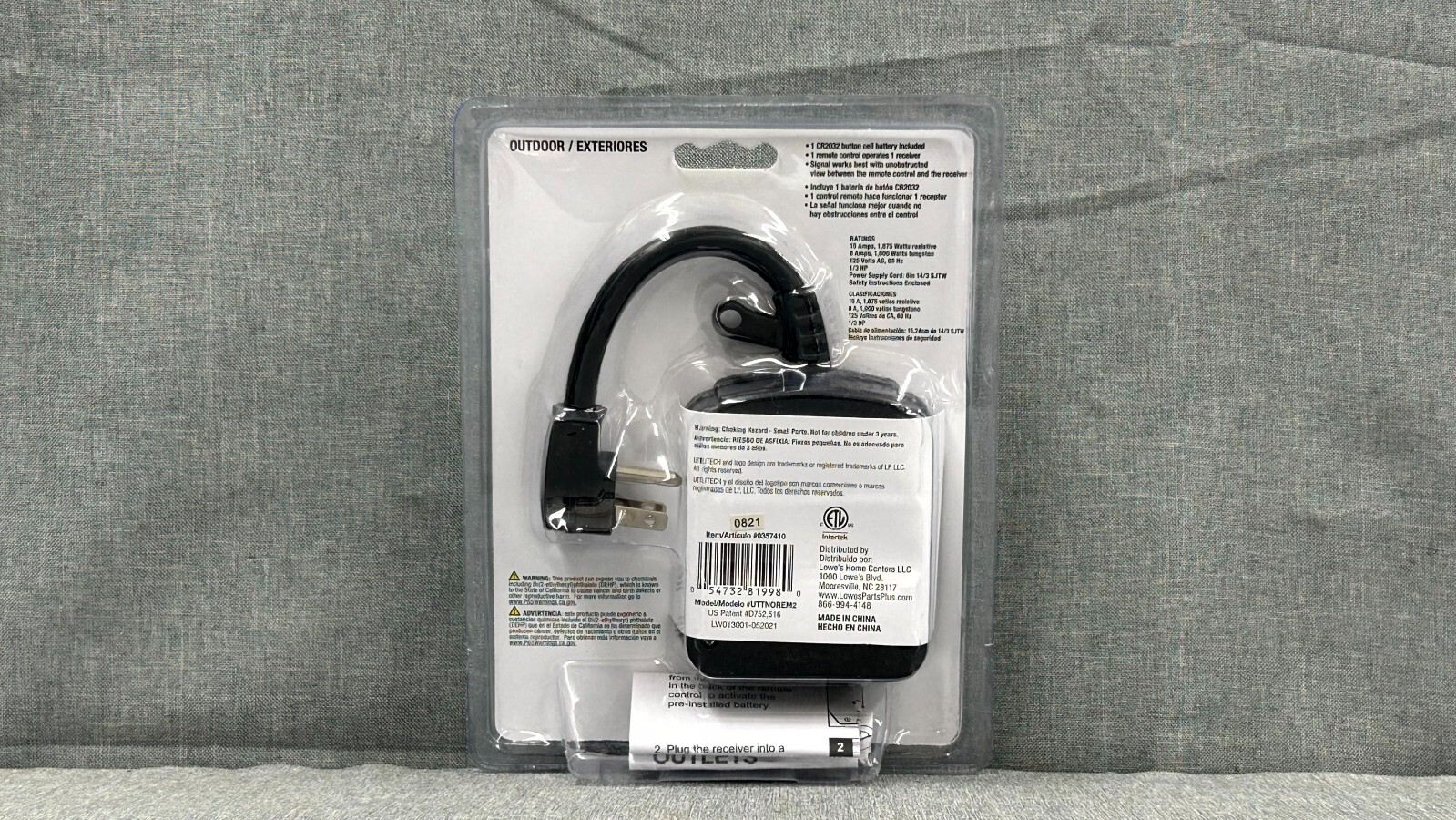 Utilitech Wireless Outdoor Remote Control Outlets 80ft Range 0357410 ...