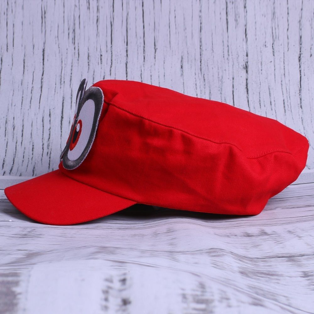 Super Mario Odyssey Hat Cosplay Adult Kids Red Mario Cap Handmade Props ...