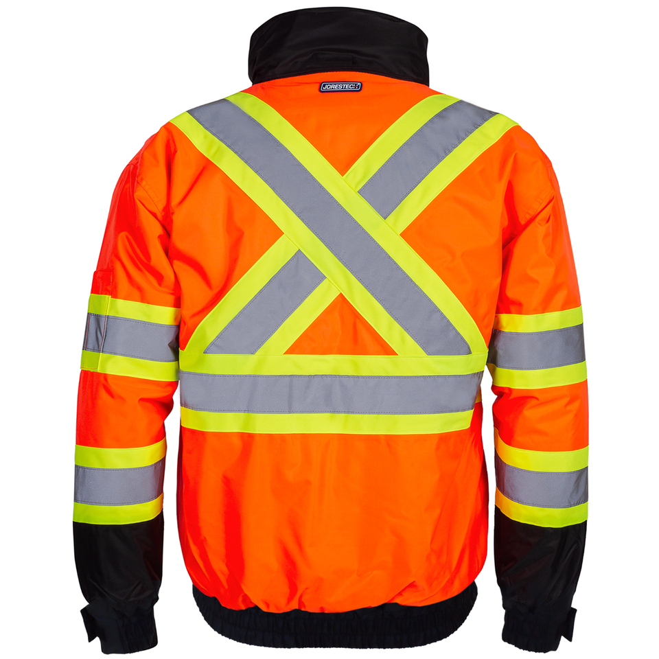Hi-Vis Insulated Safety Bomber X Back Reflective Jacket ROAD WORK HIGH ...