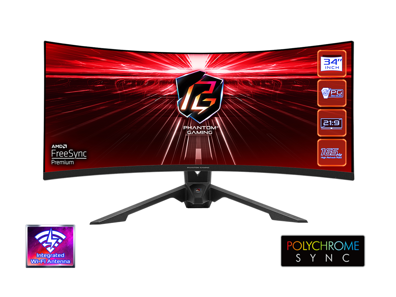 ASRock PG34WQ15R3A 34" WQHD VA LED Curved Gaming Monitor for sale ...