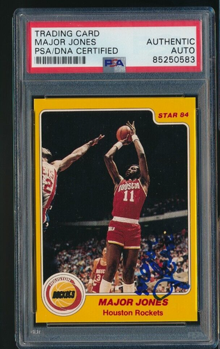 1983-84 Star #78 Major Jones RC signed auto PSA/DNA NM cond crisp blue ...