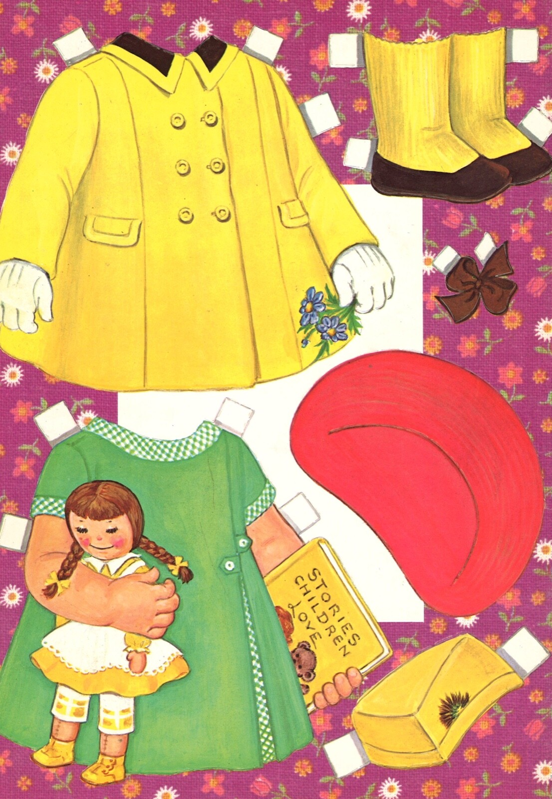 VINTAGE UNCUT 1950s POLLY DOLLY PAPER DOLL CUTE HD LASR REPRODUCTION ...