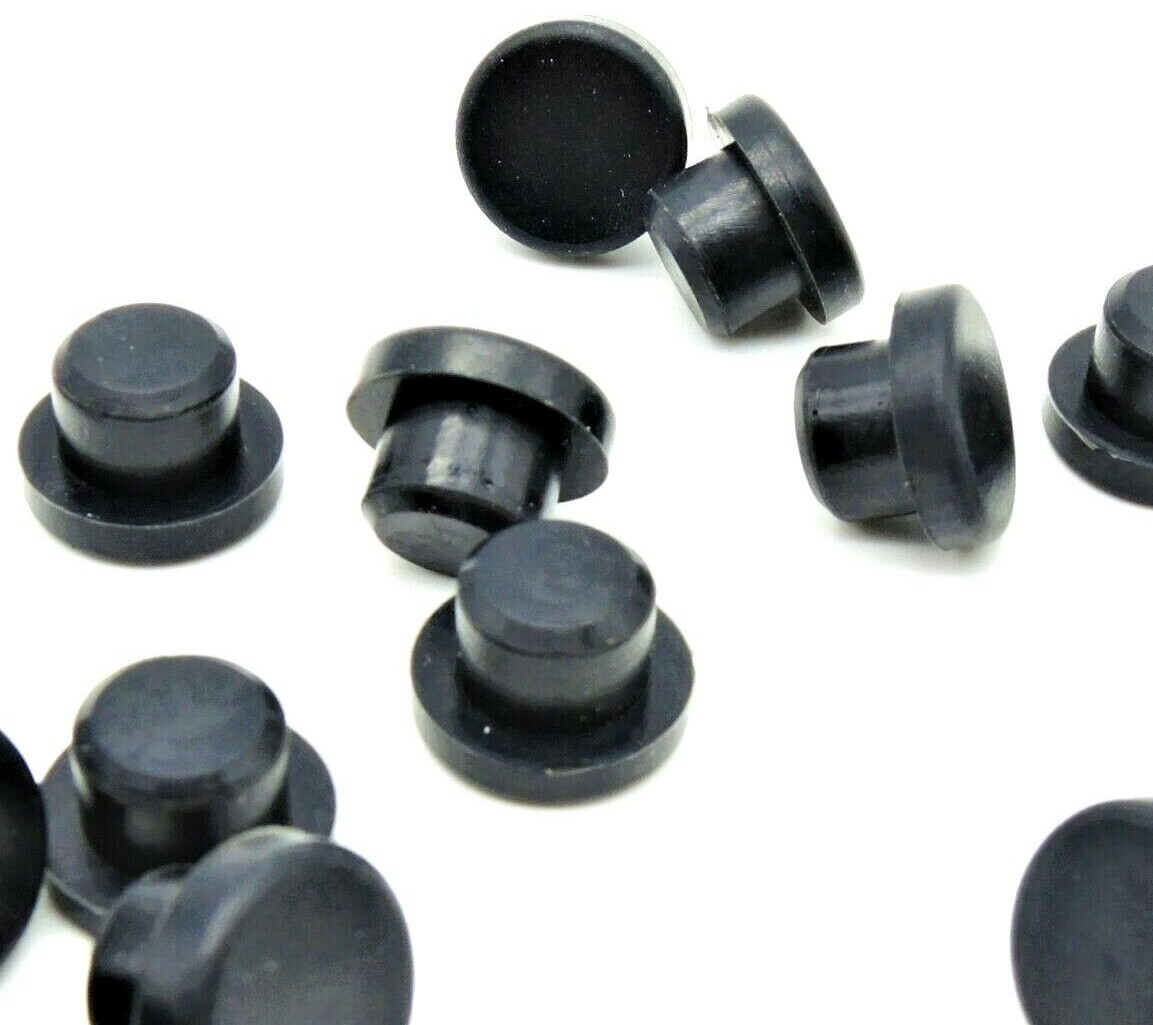 3/8" Rubber Hole Plugs / Thick Panel Compression / Push‑In Stem Bumper ...