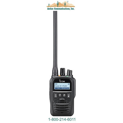 ICOM IC-F52D-17 VHF 136-174 MHZ 512 CH Compact Two Way Radio | Black ...
