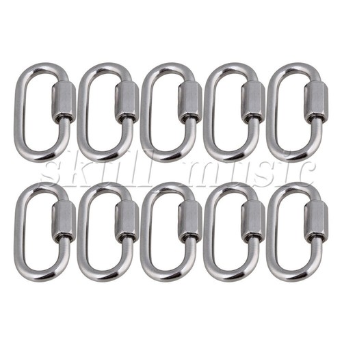 Multifunctional SS304 Quick Link Lock Ring M4 Set of 10 Silver Tone | eBay