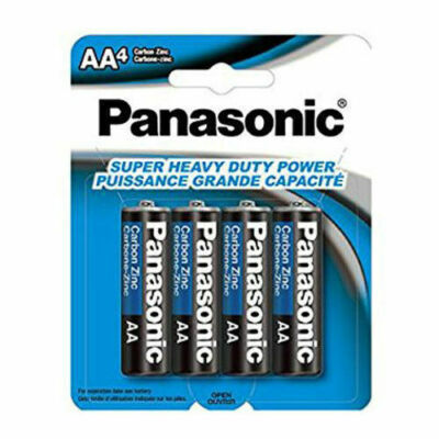 New 4 x Panasonic AA Batteries Battery Heavy Duty Double A 1.5v Carbon ...