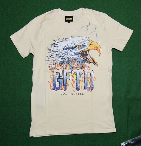 New GFTD LA Streetwear Eagle Beige Cotton Mens T Shirt RGFT-65 | eBay
