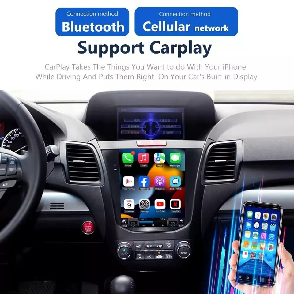Android 13 Tesla style car radio stereo For Acura RDX 2013-2018 GPS ...