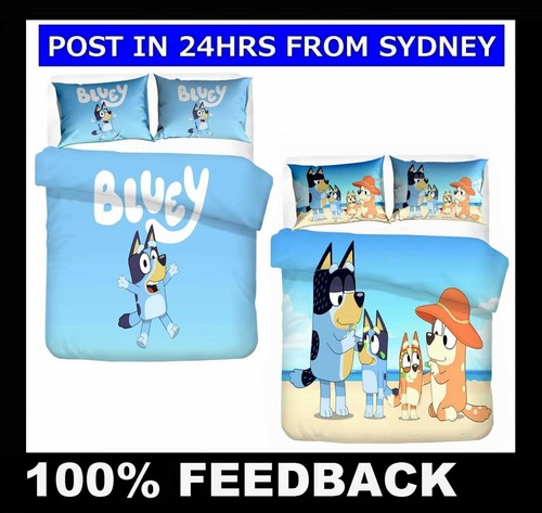 BLUEY QUILT COVER SET ~ Select Design in Single or Double Bed Doona ...