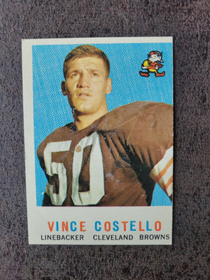 1959 Topps Football ROOKIE Vince Costello #158 - Cleveland Browns | eBay