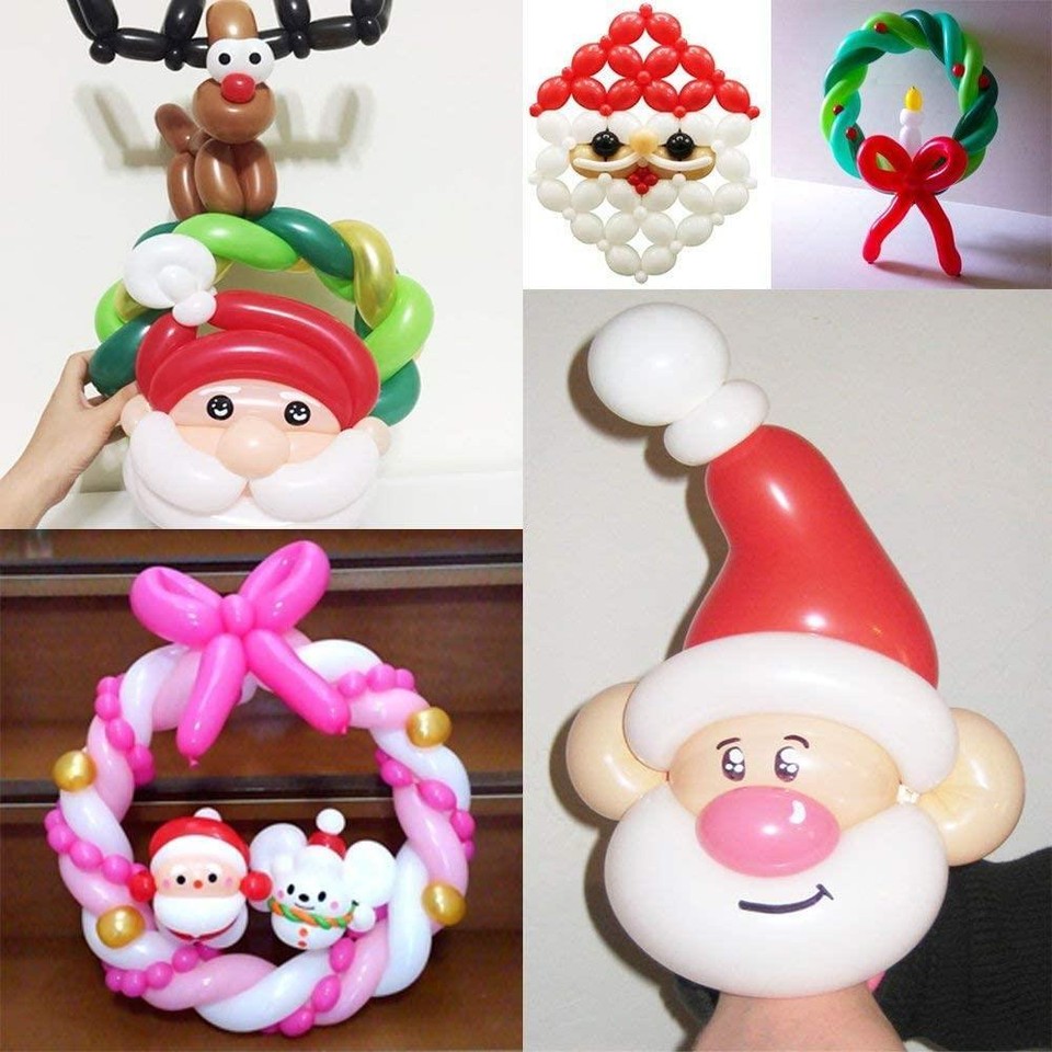 100 x Long Modelling Balloons Latex Plain Balons 260Q Twisting Magic ...