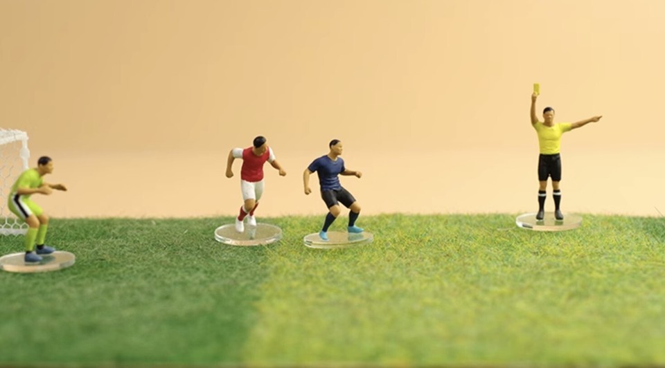 1:64 Painted Figure Model Miniature Resin Diorama Soccer Football ...