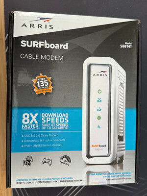 [PreOwned] Arris Surfboard Cable Modem, 400 Series, SB6141, with guide ...