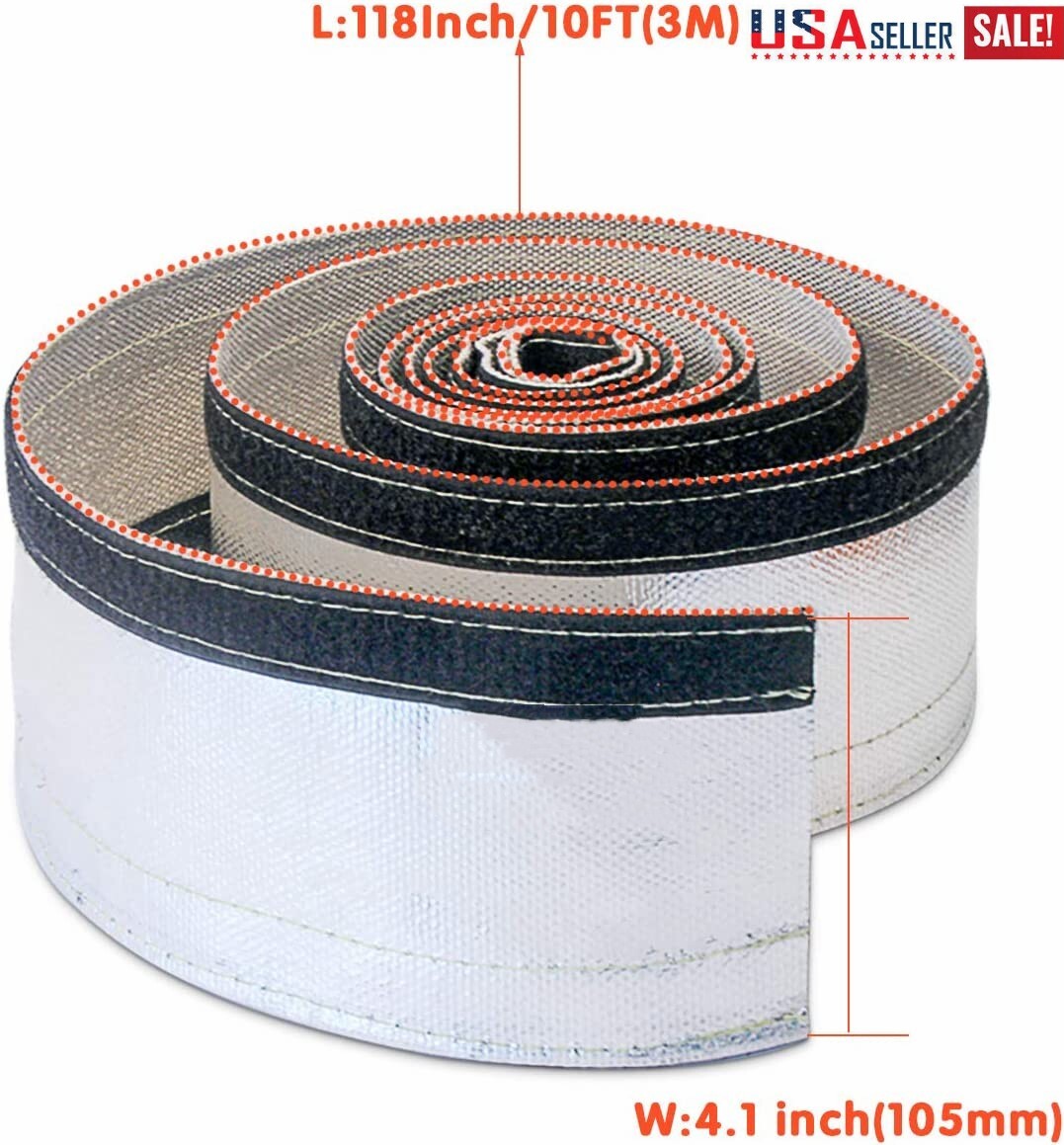 Metal Heat Shield Sleeve Insulated Wire Hose Cover Wrap Loom Tube 3/4 ...