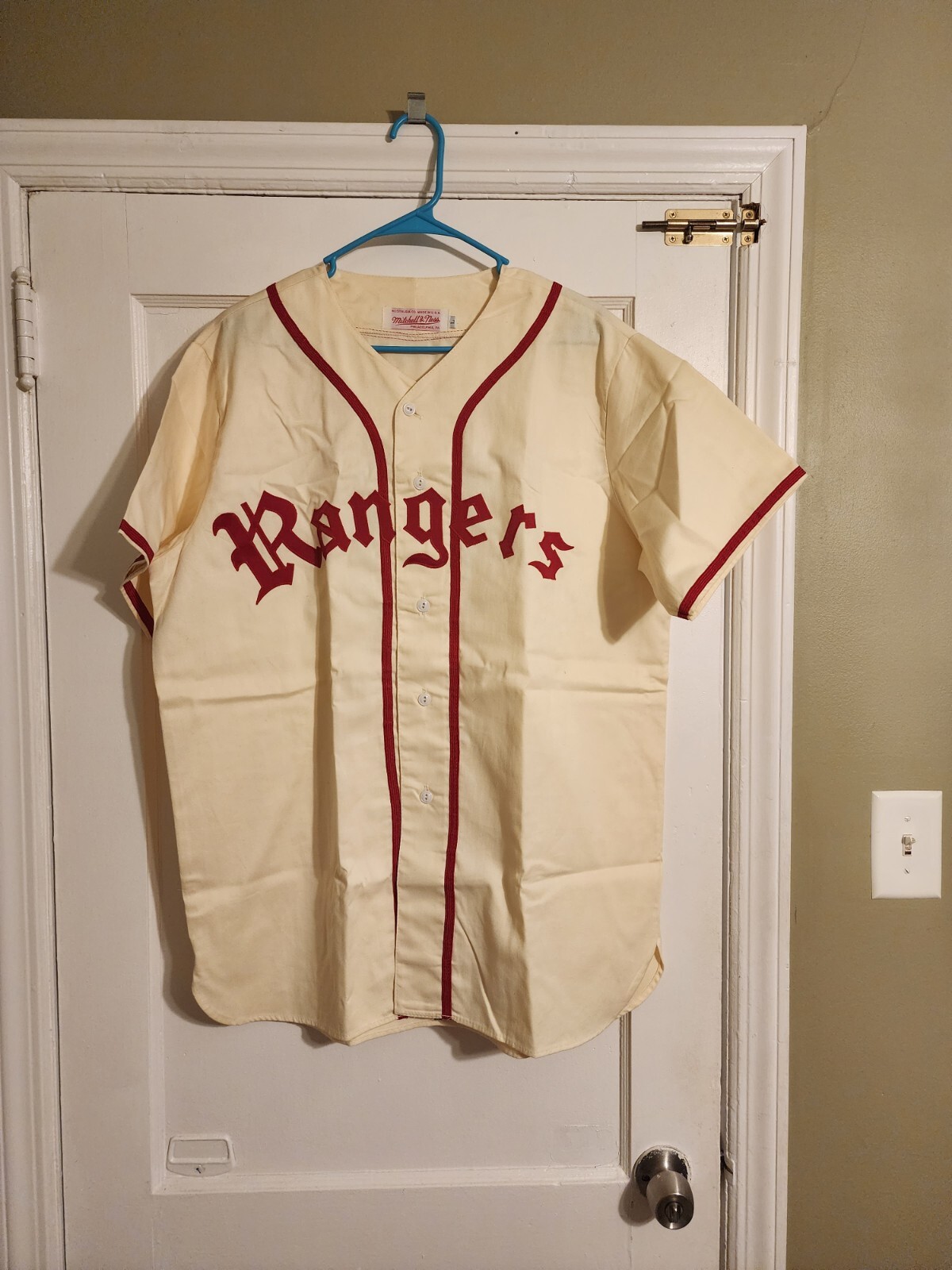 100% Authentic Mitchell & Ness Nostalgia Rangers L. Call #1 Jersey Sz ...