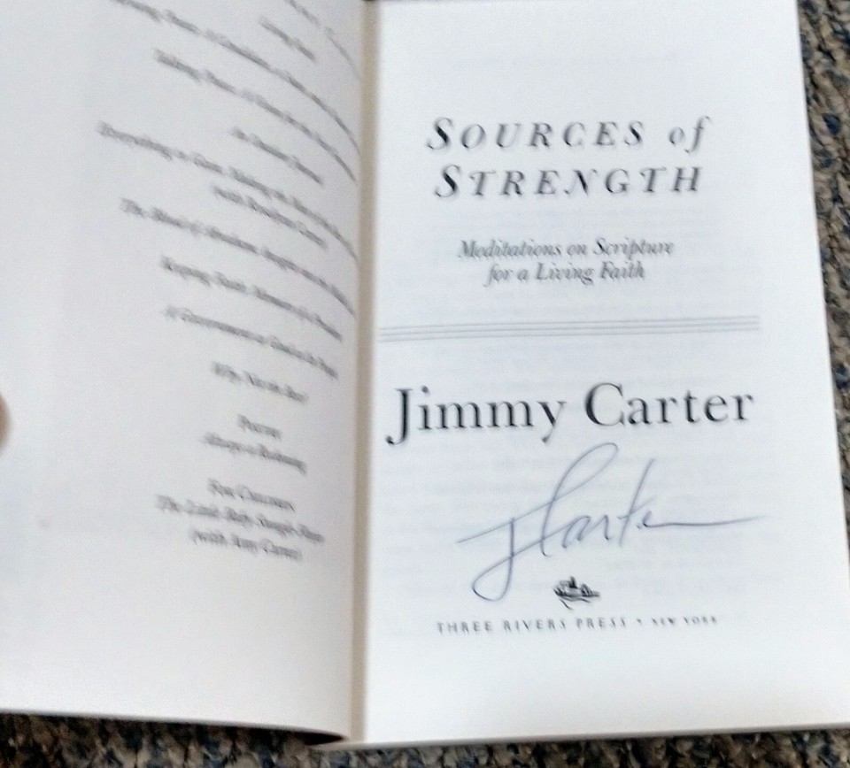 Jimmy Carter Sources Of Strength Signed Book 🇺🇸 | eBay