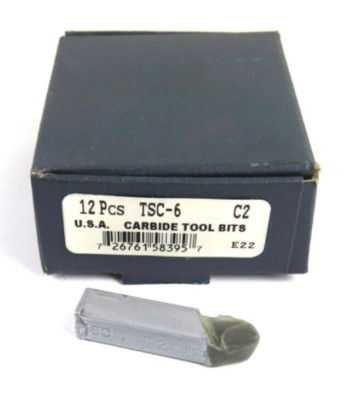 12pcs ACT TSC-6 Grade C2 Carbide Brazed Lathe Tool Bits 3/8" x 3/8 ...