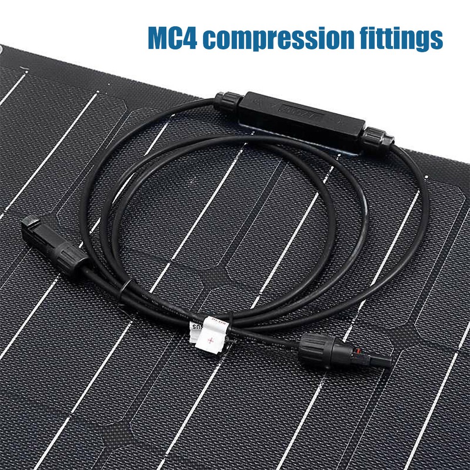 200W ETFE Flexible Mono Solar Panel PV 18V MC4 For Home RV Camping Boat ...