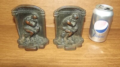 Vtg Copper Craft Bookends " The Thinker " by Rodin Collectibles Free S ...
