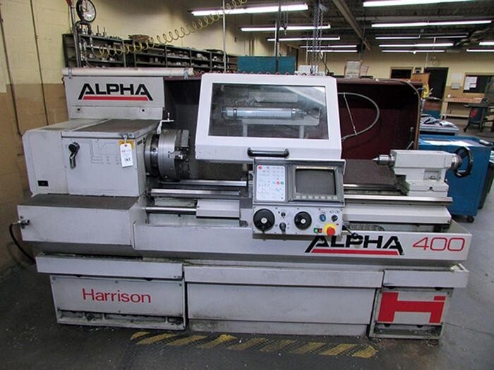 15.75/23" x 50" HARRISON ALPHA “400" COMBINATION MANUAL CNC LATHE w ...