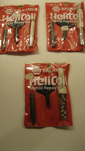 NAPA BALKAMP HeliCoil Thread Repair Kit LOT: 3/8-16/5/16-18/ 1/4-20 ...