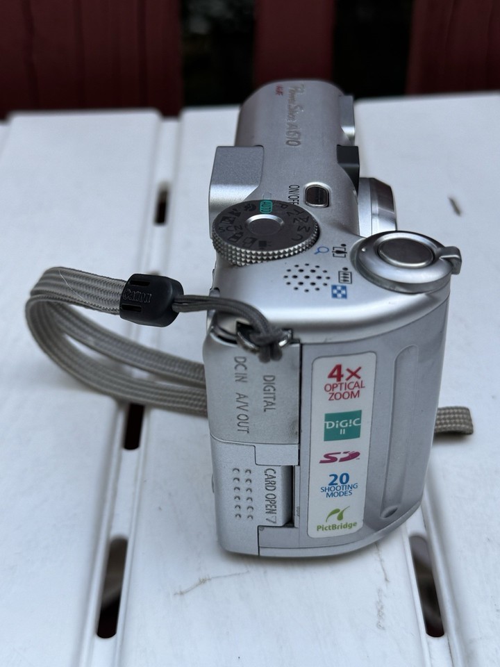 Canon PowerShot A610 5.0MP Digital Camera Silver Tested 512MB - READ ...