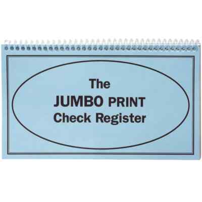 Easy Read Large Print Checkbook Register | eBay