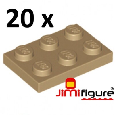 NEW 20 x LEGO Plate 2x3 Dark Tan 3021 Genuine Bulk Lot Sand Yellow 3x2 ...