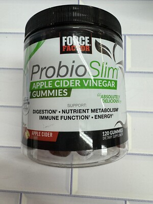x1- Force Factor ProbioSlim Apple Cider Vinegar Gummies (Pack of 120 ...