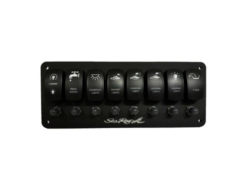 Switch Accessory Panel with 8 Rocker Switches and 8 Push Buttons ...