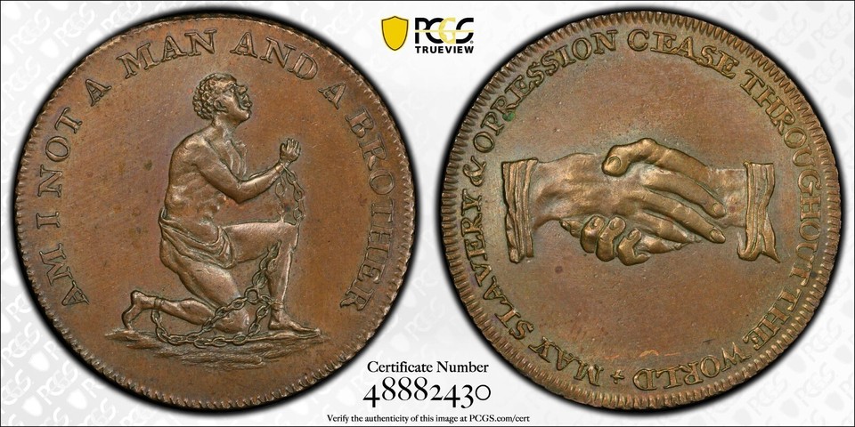 UK - Middlesex - "Anti-Slavery" 1/2 Penny Token - PCGS UNC Details ...