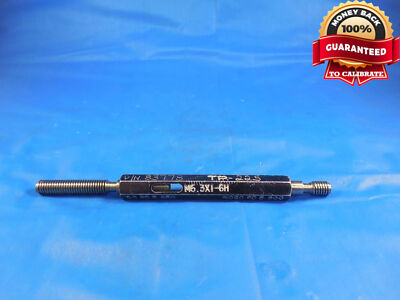 M6.3 X 1 6H METRIC THREAD PLUG GAGE 6.3 1.0 GO NO GO P.D.'S = 5.650 & 5 ...