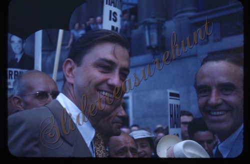 Political Rally Men 1950s 35mm Slide Red Border Kodachrome | eBay