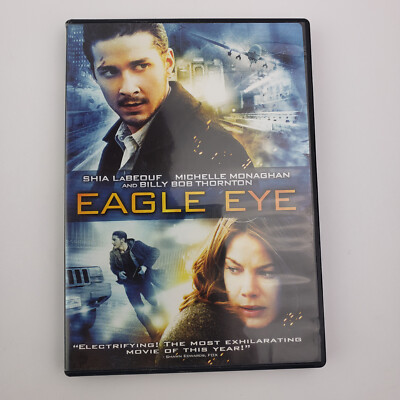 Eagle Eye Movie DVD Shia LaBeouf Billy Bob Thornton Great Action Movie ...