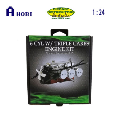 DDA 1:24 LC/LJ 6 Cyl & Triple Carbs Engine Plastic Kit DIY Car Model ...