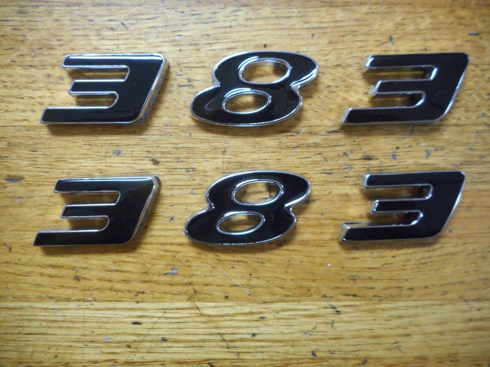 CHEVROLET 383 STROKER ENGINE ID FENDER HOOD SCOOP QUARTER TRUNK EMBLEMS ...