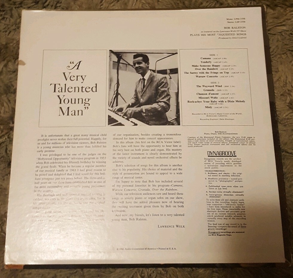 Bob Ralston - Plays His Most Requested Songs LP Vinyl Record | eBay