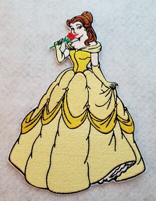 Belle Princess DIY 7-inch Iron on Embroidered Applique Patch | eBay